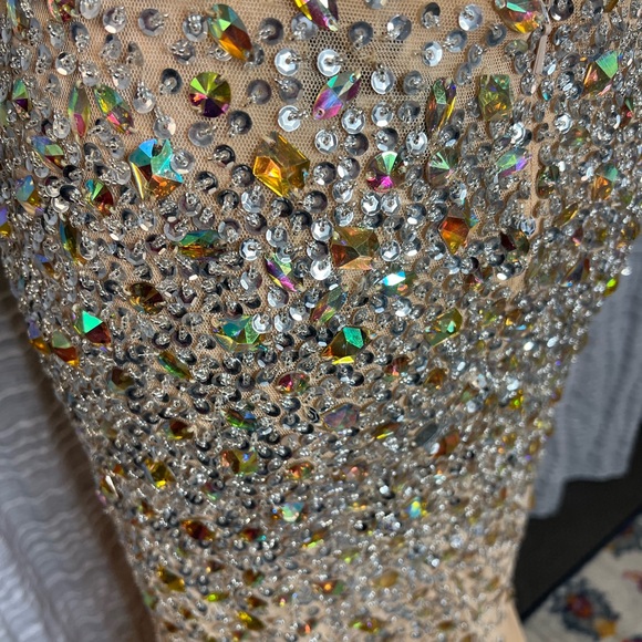 envious couture | Dresses | Glamorous Crystal Embellished Prom Dress ...